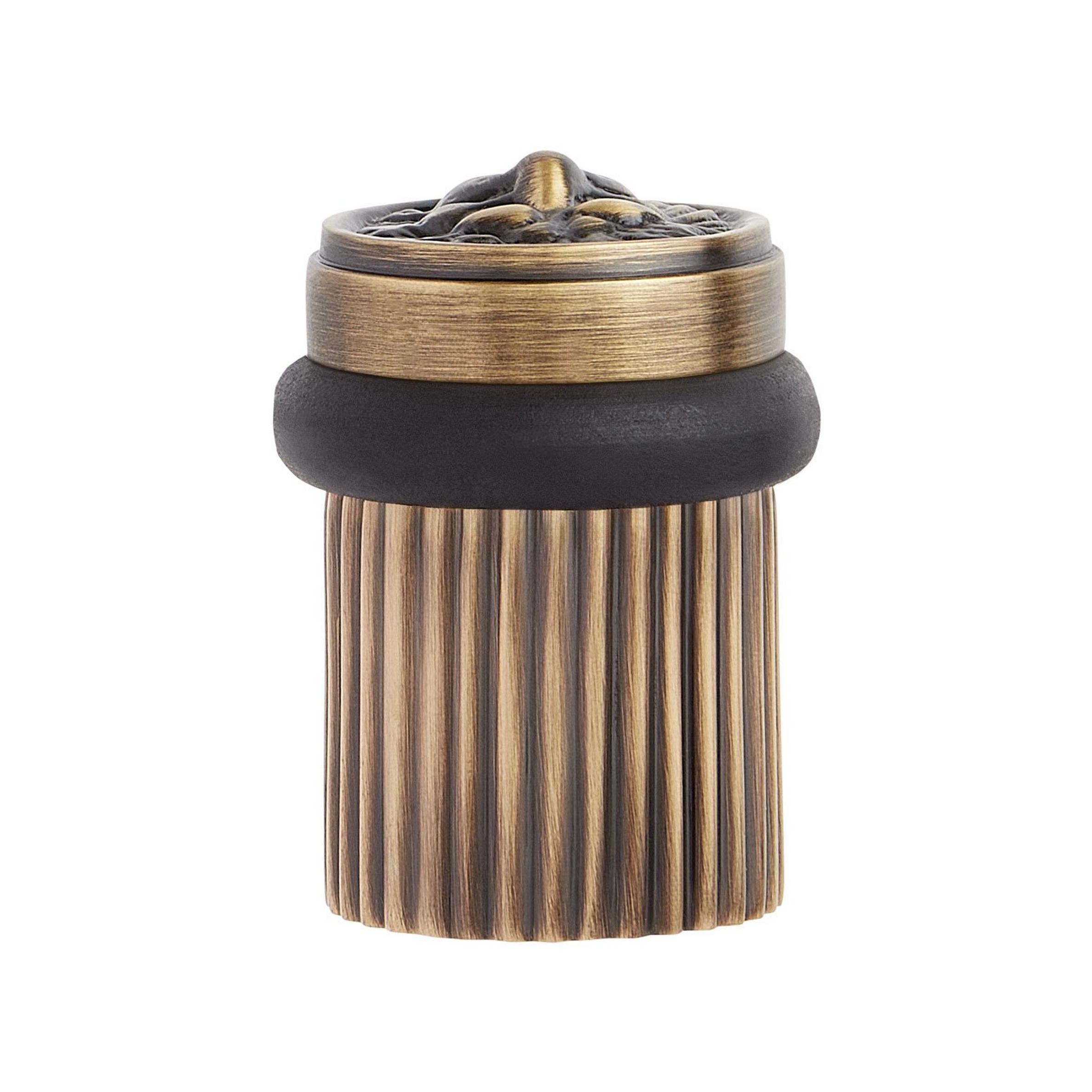 Fauna Lion Head Brass Floor-Mount Door Stop | Signature Hardware
