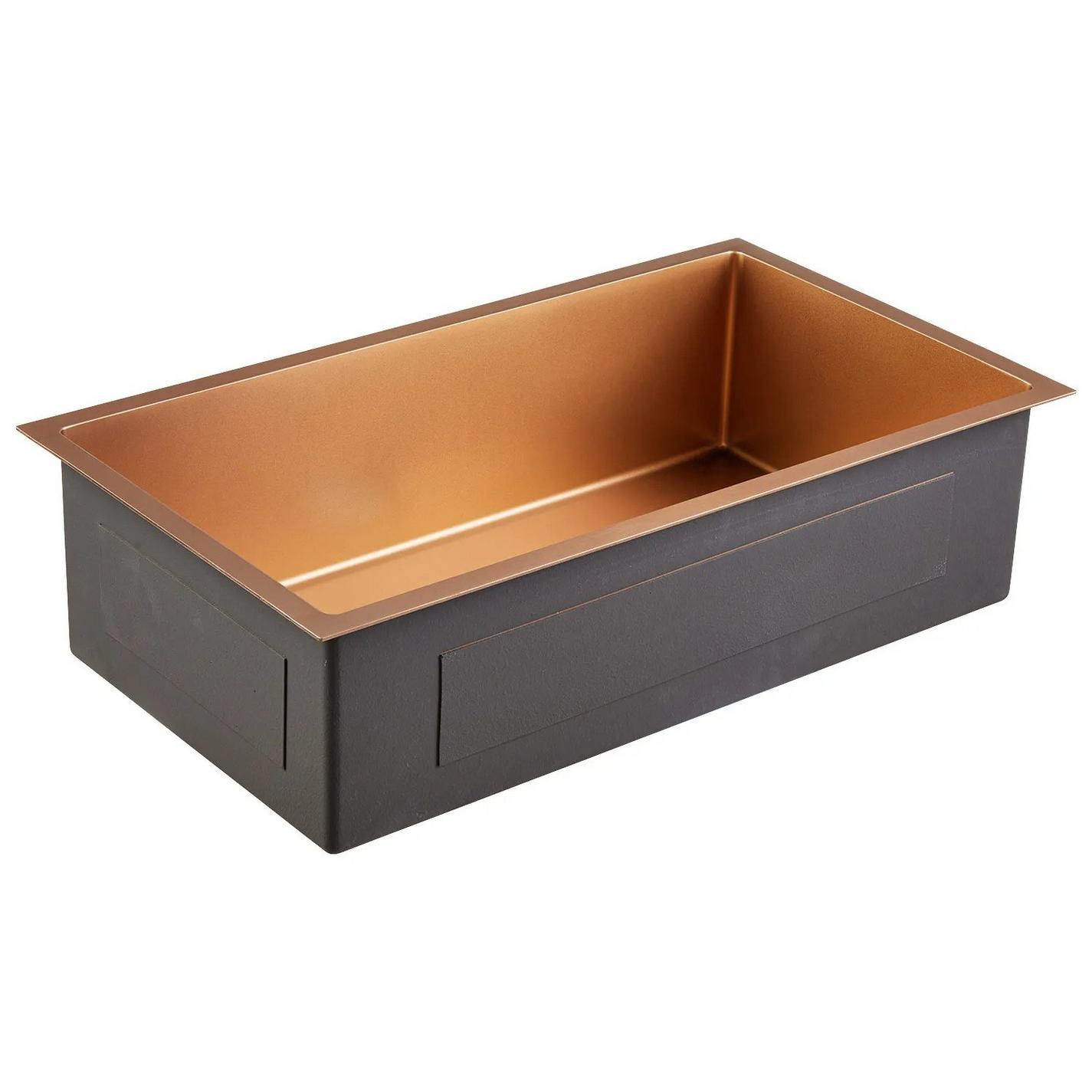 32" Atlas Stainless Steel Undermount Kitchen Sink - Bronze | Signature ...