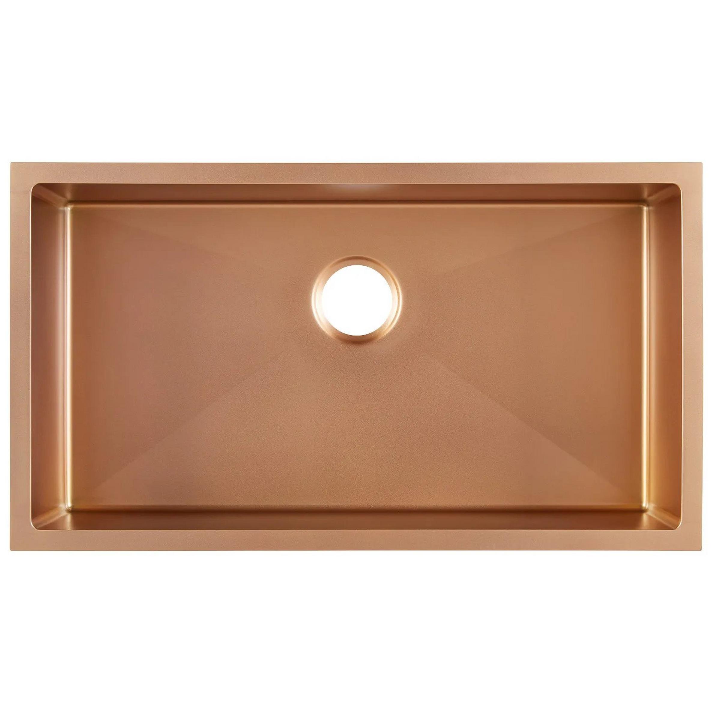 32" Atlas Stainless Steel Undermount Kitchen Sink - Bronze | Signature ...