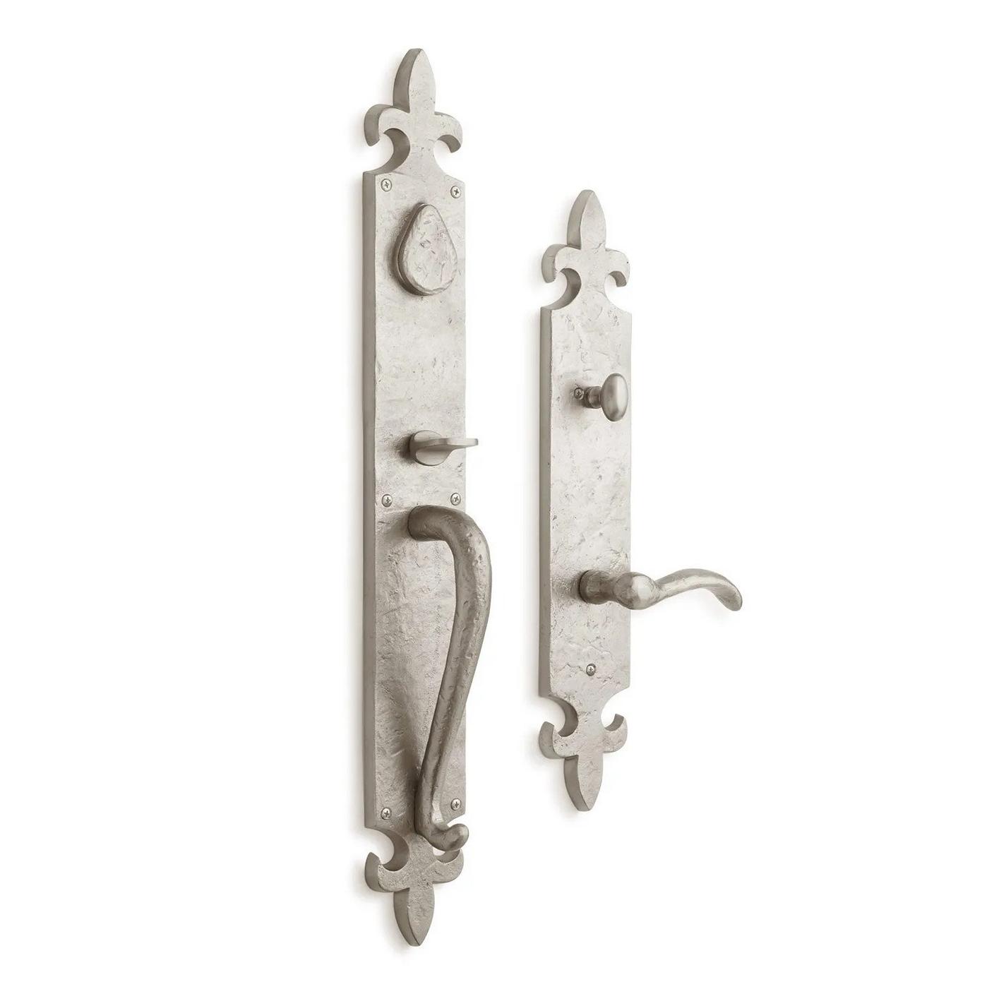 Cousteau Solid Brass Entrance Door Set with Lever Handle - Left Hand ...
