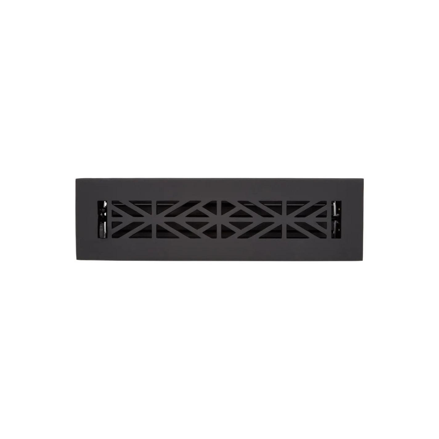 Farina Cast Iron Floor Register - Black 2-1/4" x 10" (4" x 11-3/4 ...
