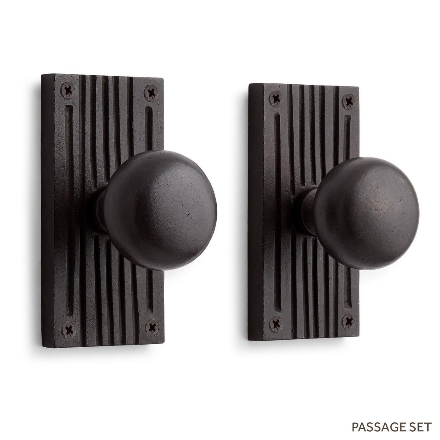 Shima Bronze Passage Interior Door Set - Knob - 2-3/8" Backset - Dark ...