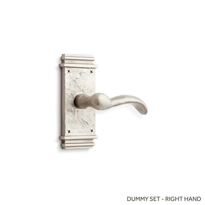 Hubbard Brass Interior Door Knob & Plate Set - Dummy - Satin Brass ...
