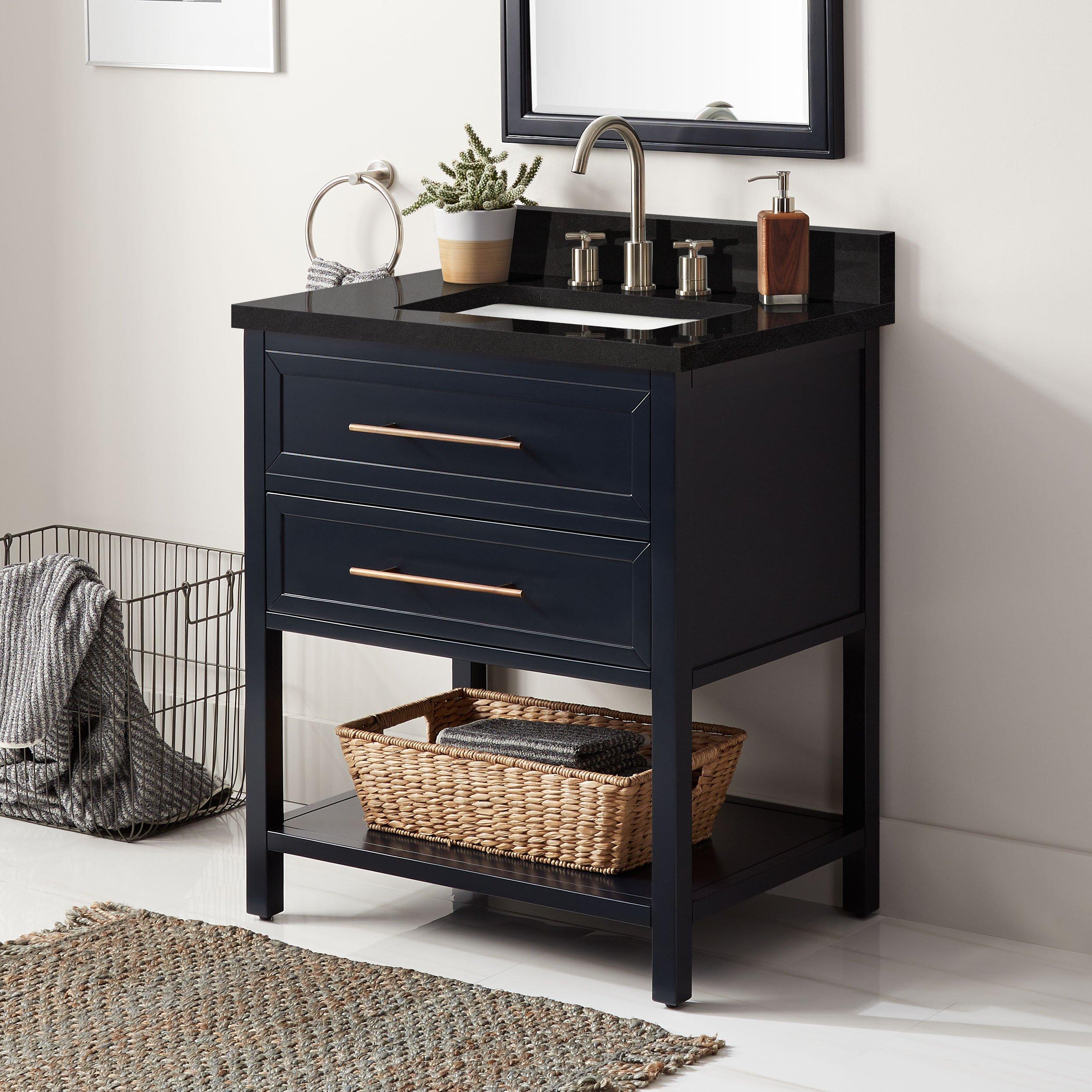 30" Robertson for Rectangular Undermount Sink - Midnight Navy - Carbon ...