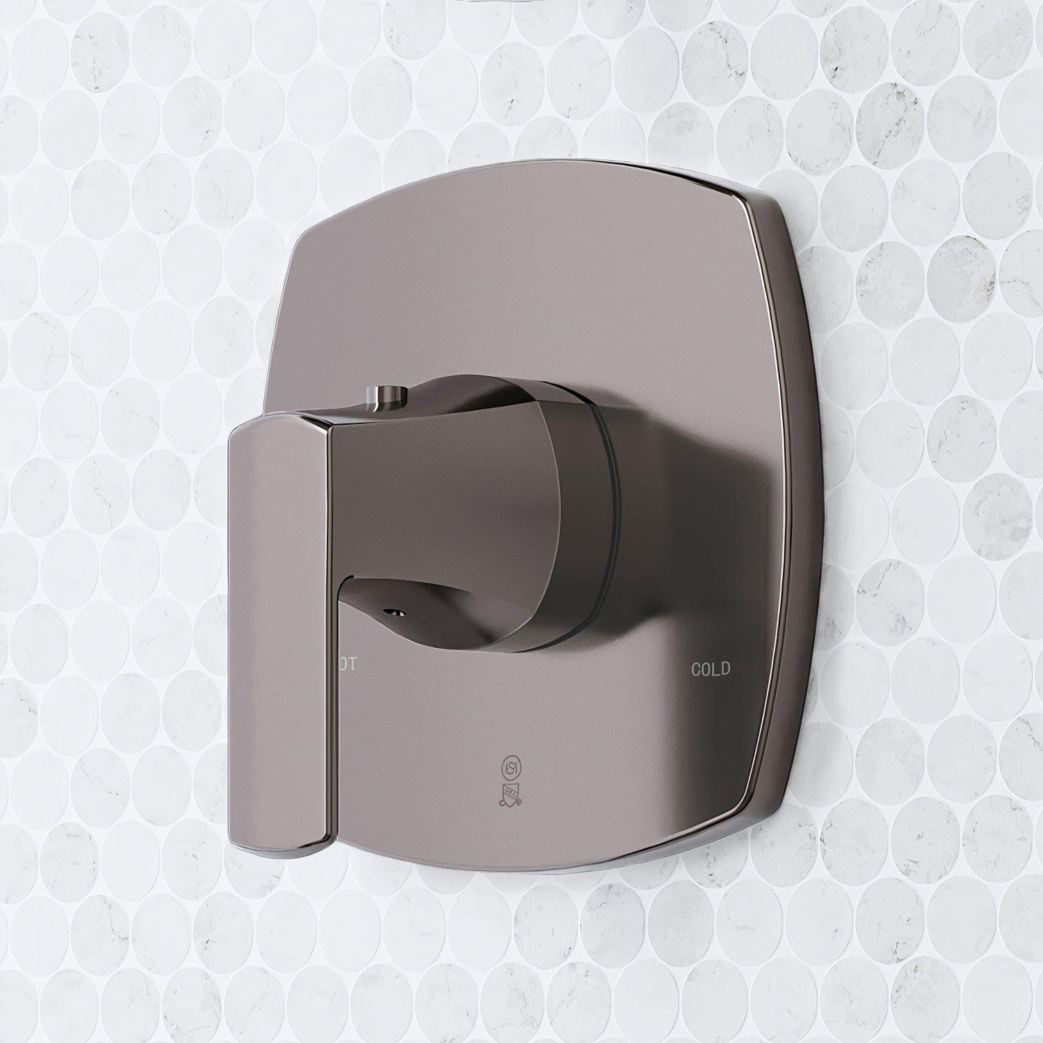 Sefina Thermostatic Shower Valve Trim - Gunmetal | Signature Hardware