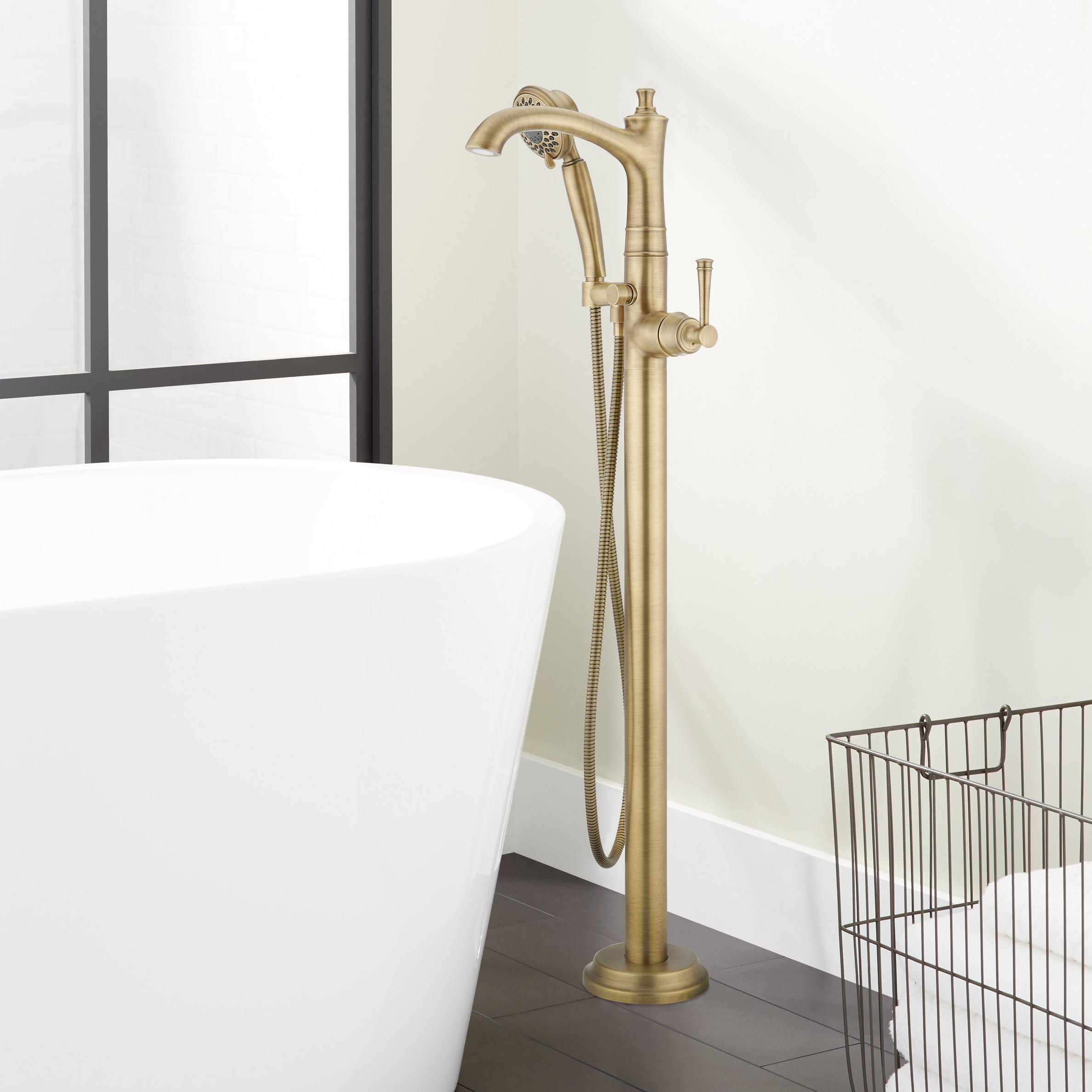 Beasley Freestanding Tub Faucet with Hand Shower | Signature Hardware