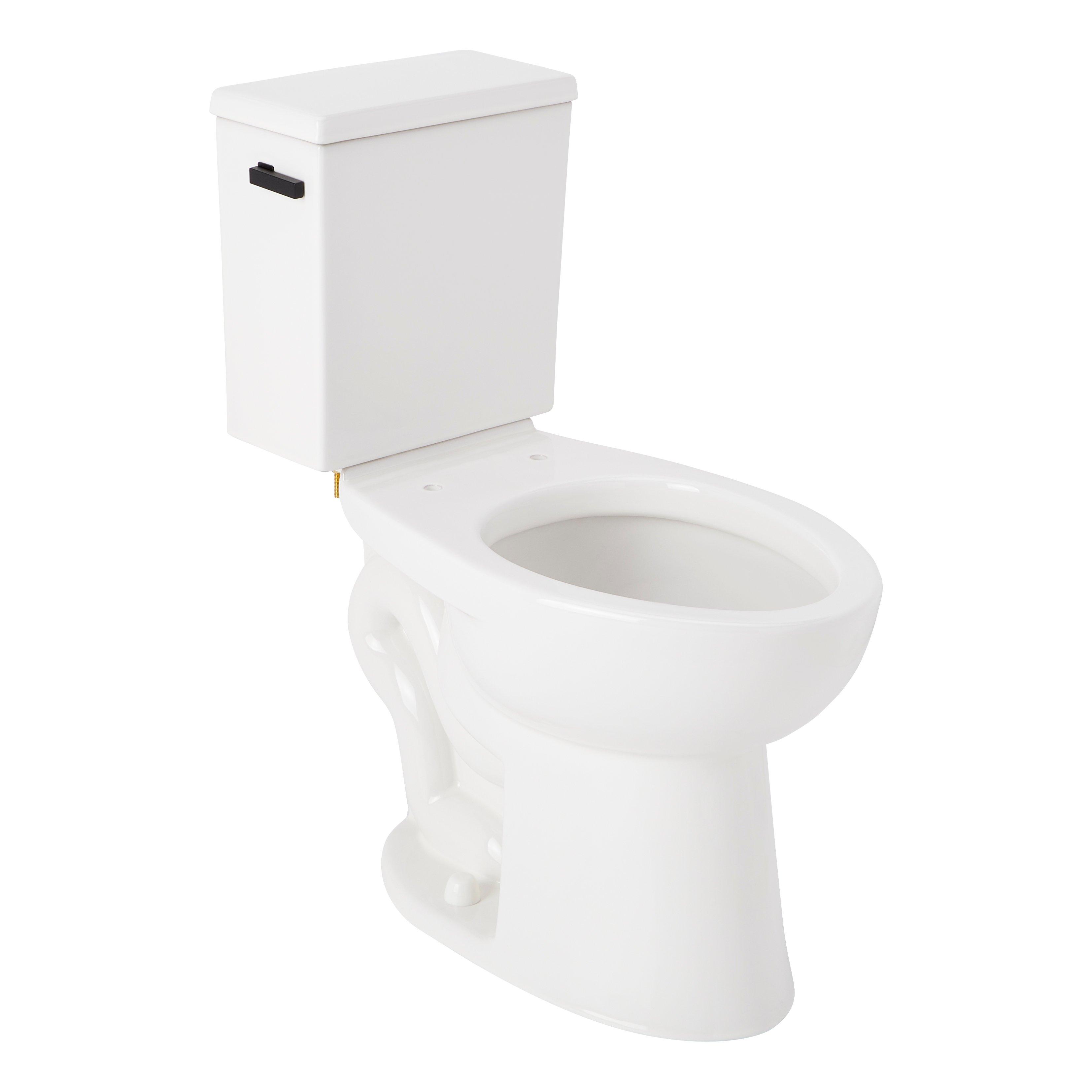 Lavrik Two-Piece Elongated Toilet with Reversible Tank - No Seat ...