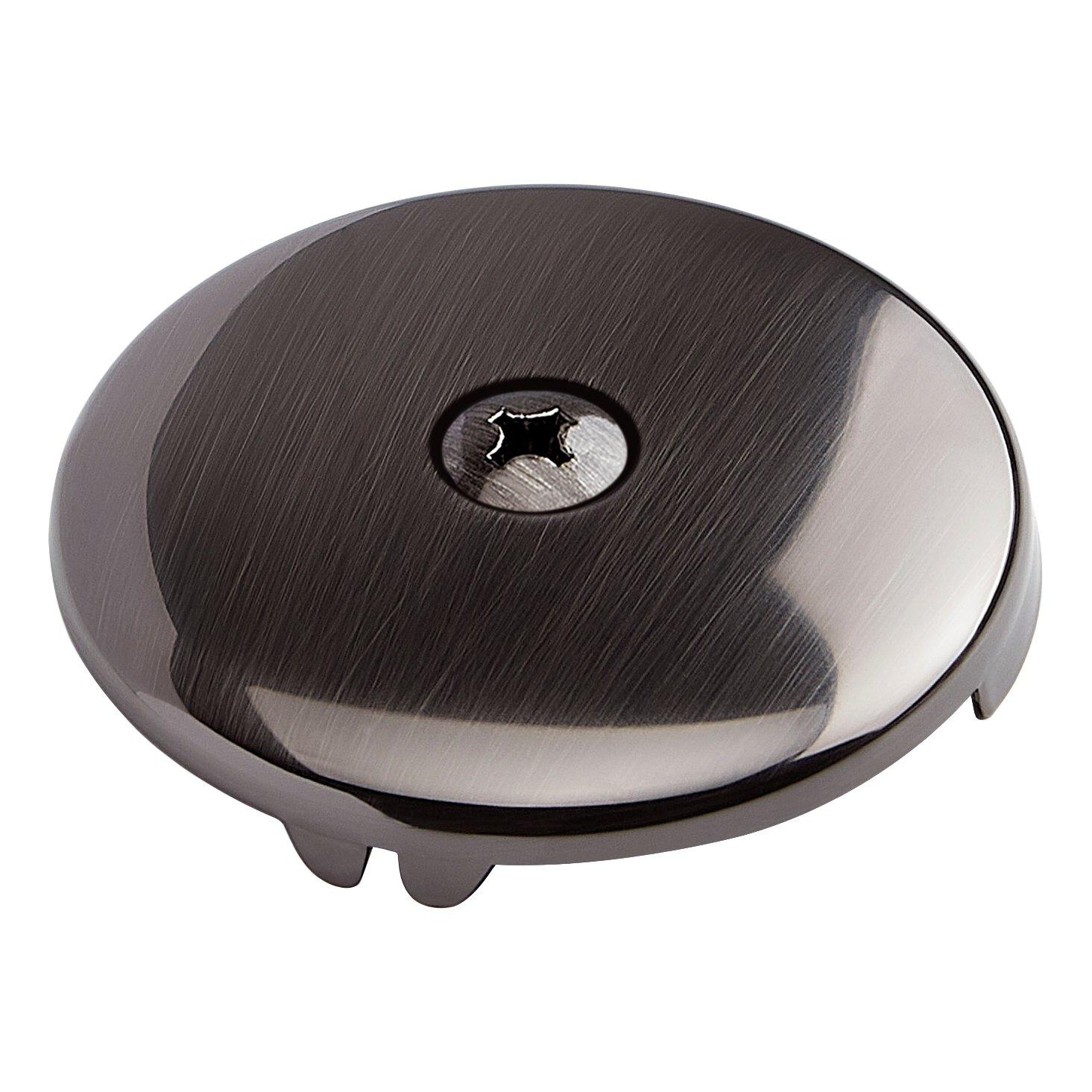 Overflow Cover Plate with Single Screw - Gunmetal | Signature Hardware