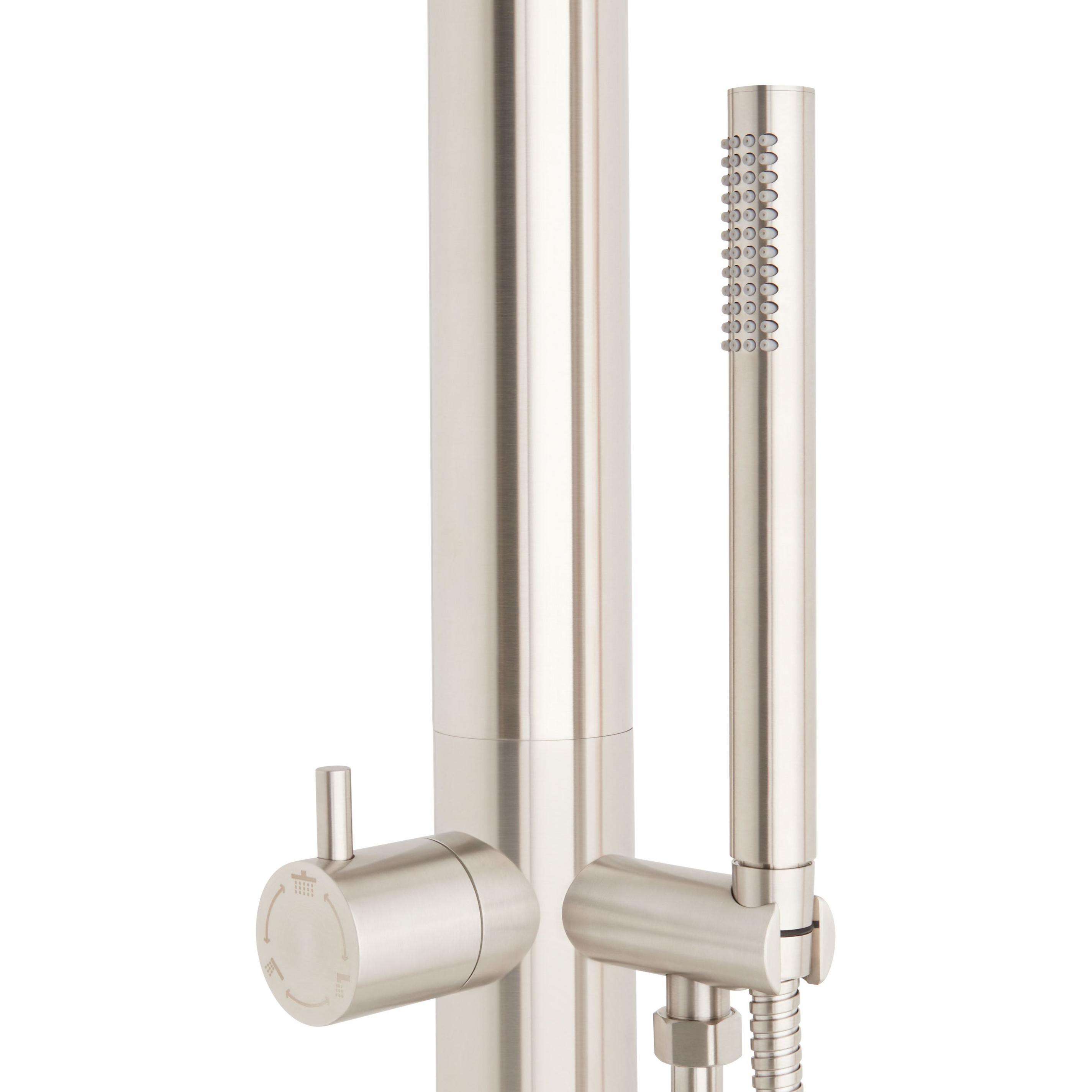 Keanu Stainless Steel Outdoor Shower with Hand Shower | Signature Hardware