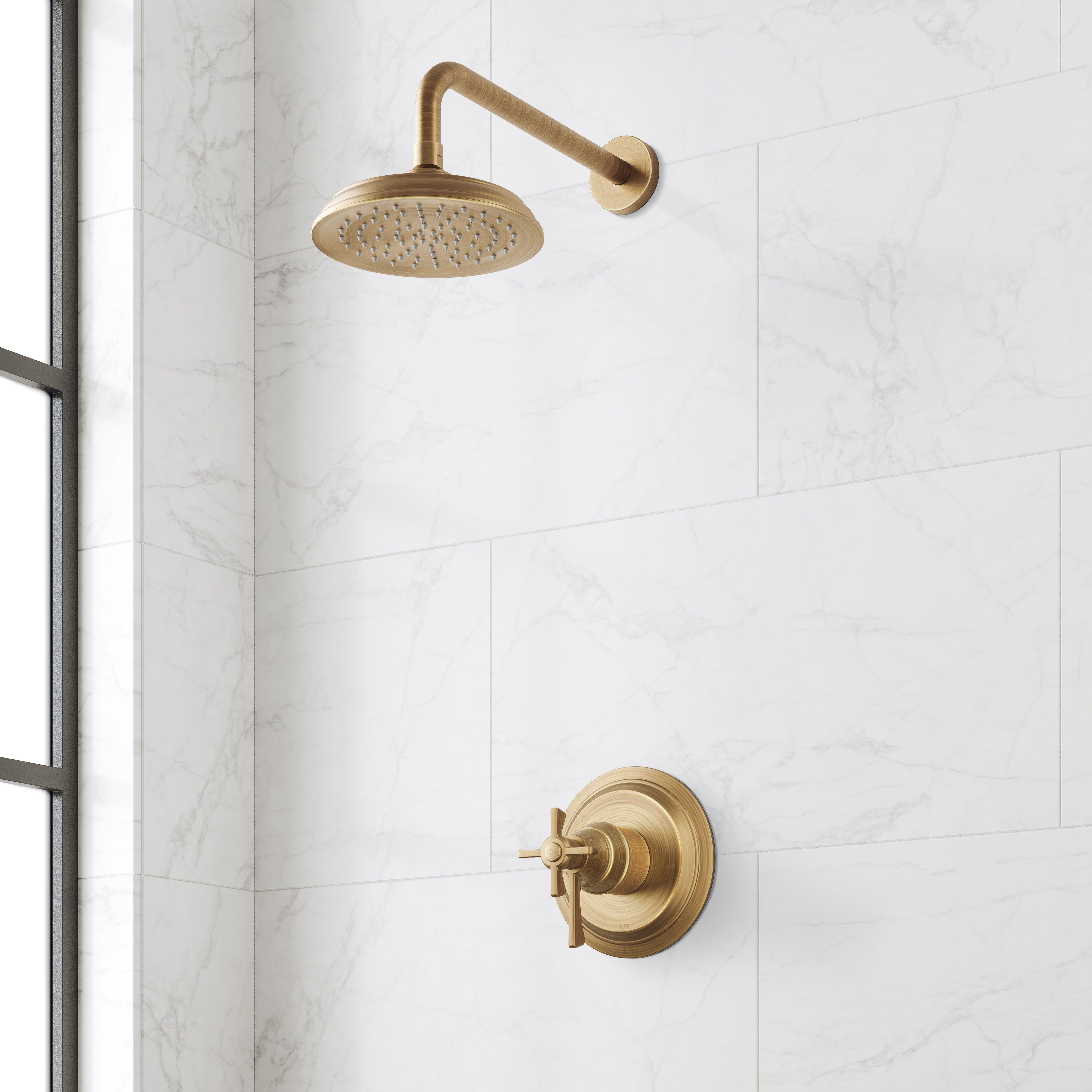 Marceau Dual Control Pressure Balance Shower System - Cross Handles ...