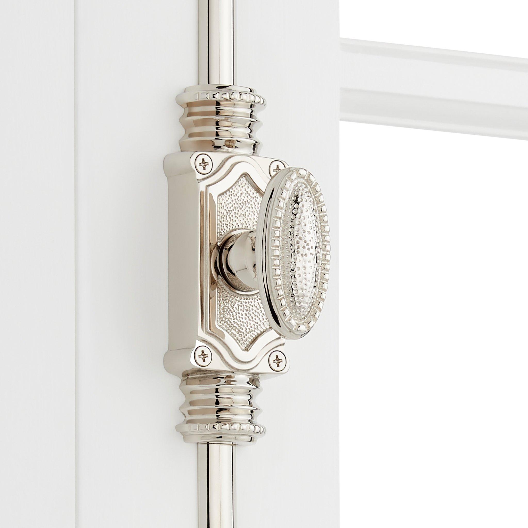 Aldemer Brass Cabinet Cremone Bolt - Polished Nickel | Signature Hardware