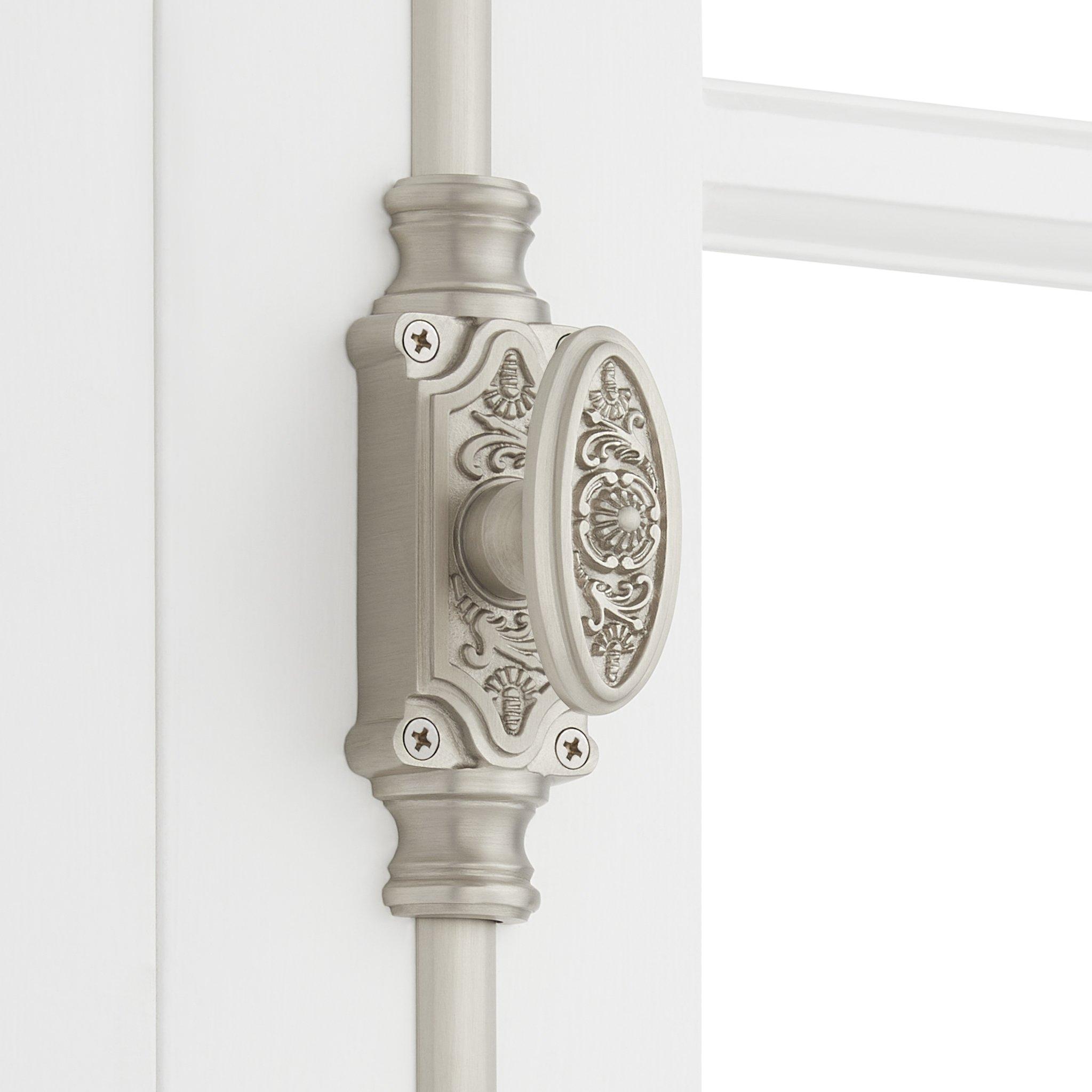Helmina Brass Window Cremone Bolt - Brushed Nickel | Signature Hardware
