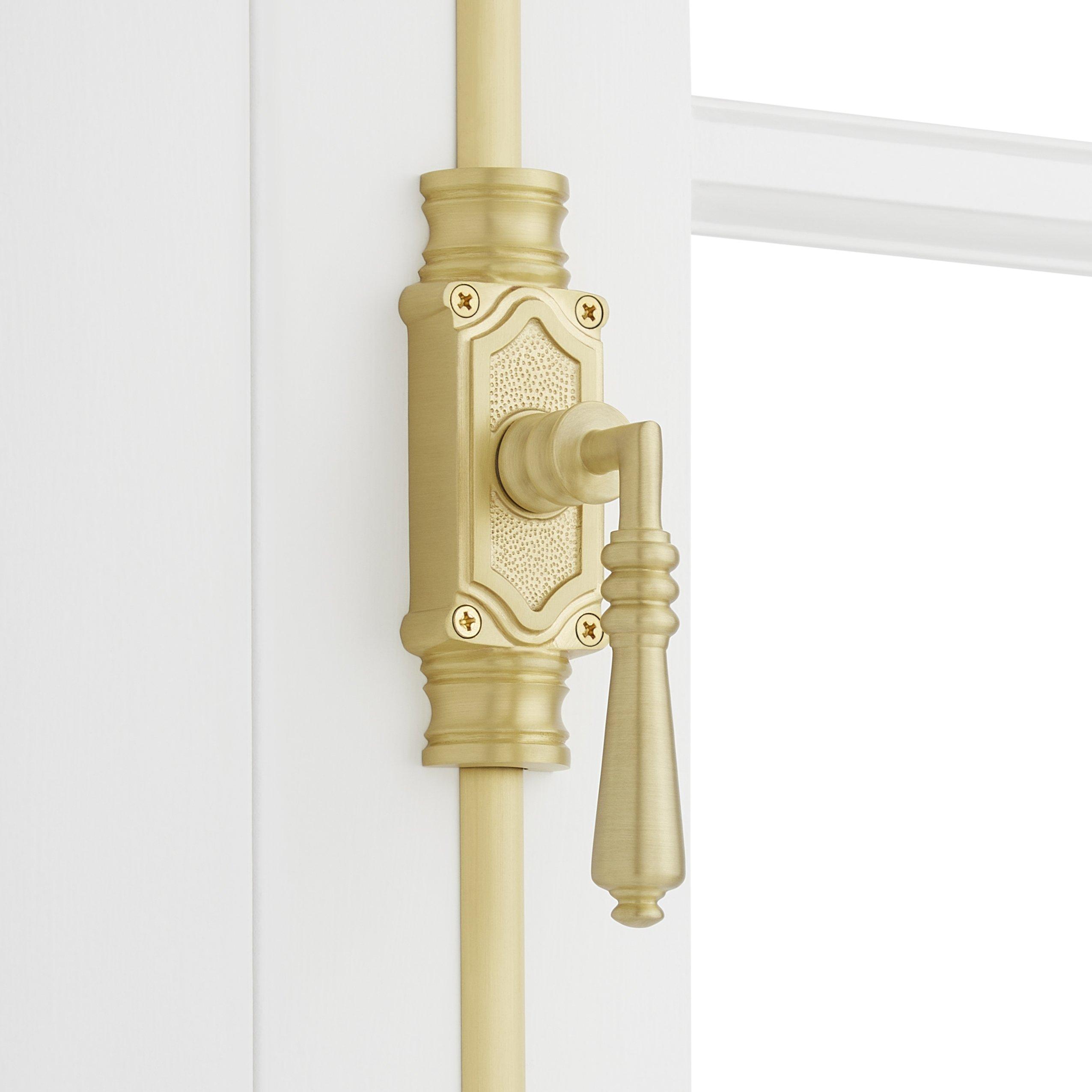 Romlain Brass Window Cremone Bolt - Right Hand - Satin Brass ...