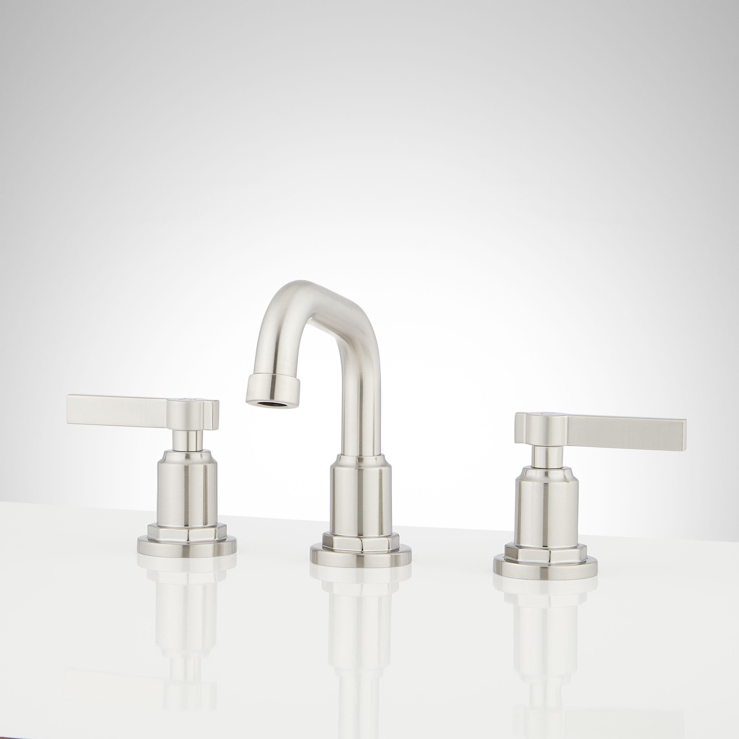 Greyfield Widespread Low Angled Bathroom Faucet - Brushed Nickel ...