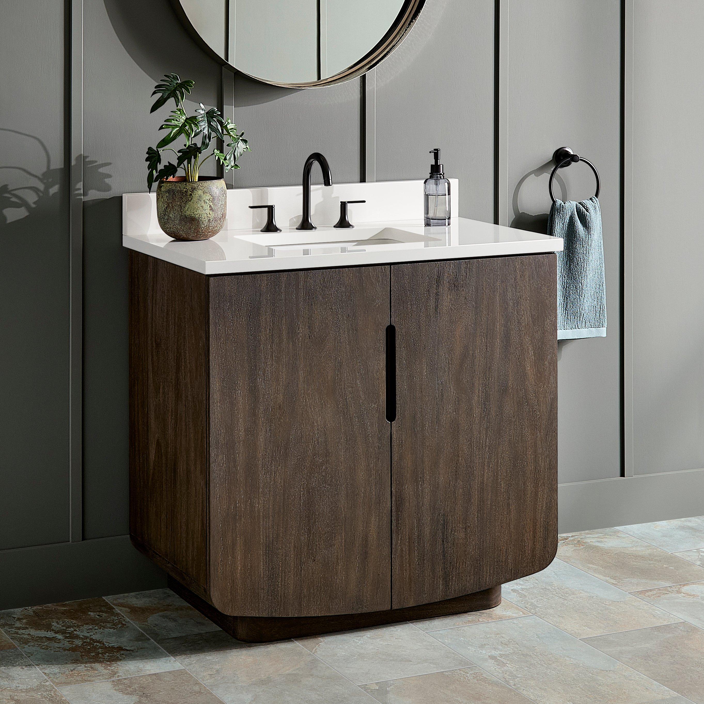 36" Yvon Vanity with Rectangular Undermount Sink - Outlet - Deep Taupe ...