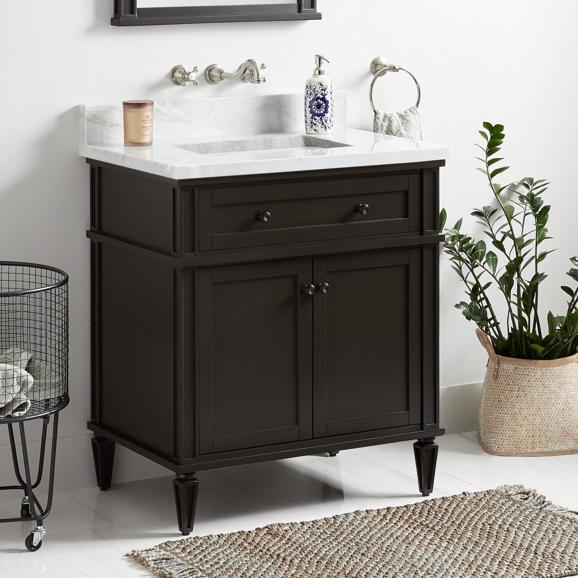 30" Elmdale Vanity for Rectangular Undermount Sink - Charcoal Black ...