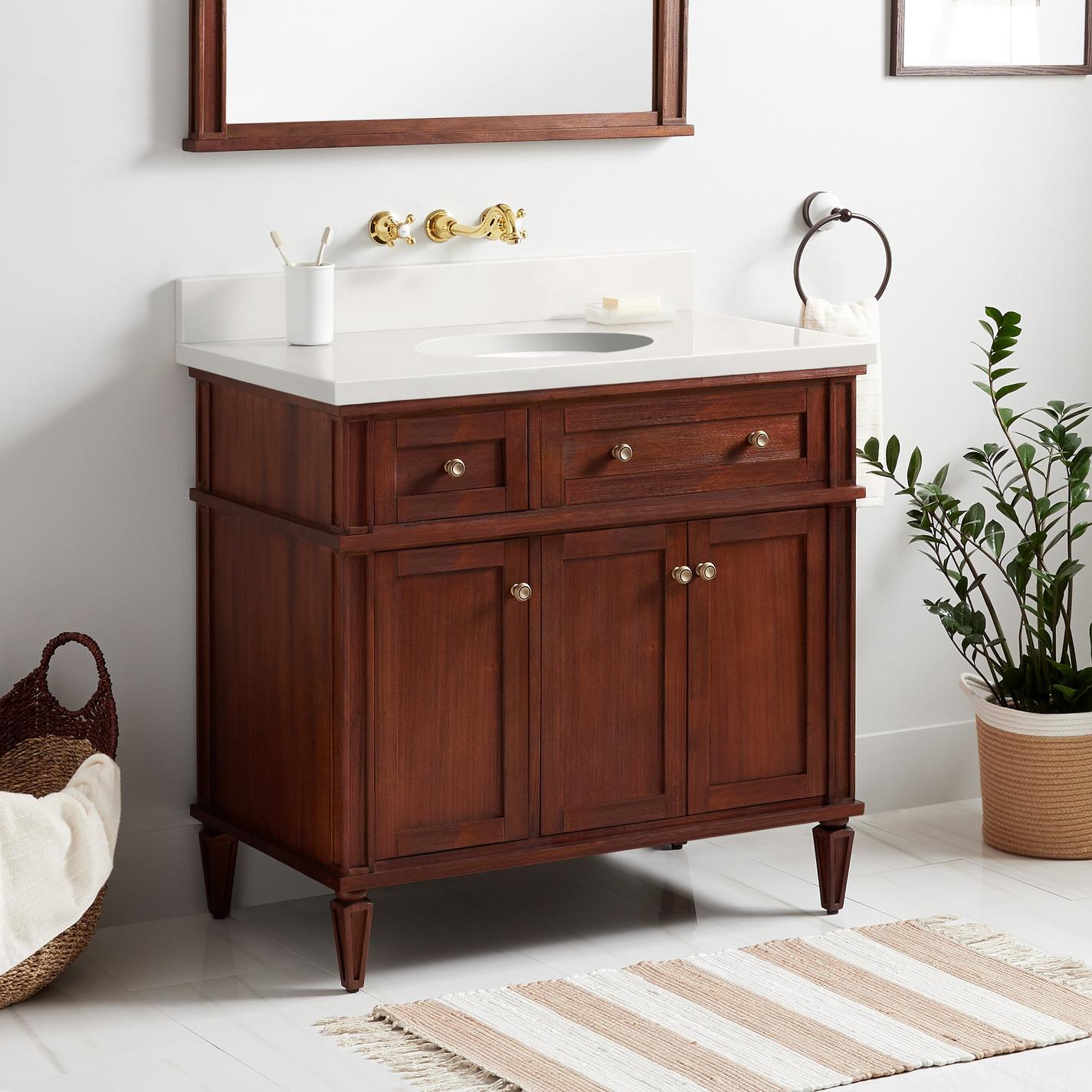 36" Elmdale Vanity for Undermount Sink - Antique Brown | Signature Hardware