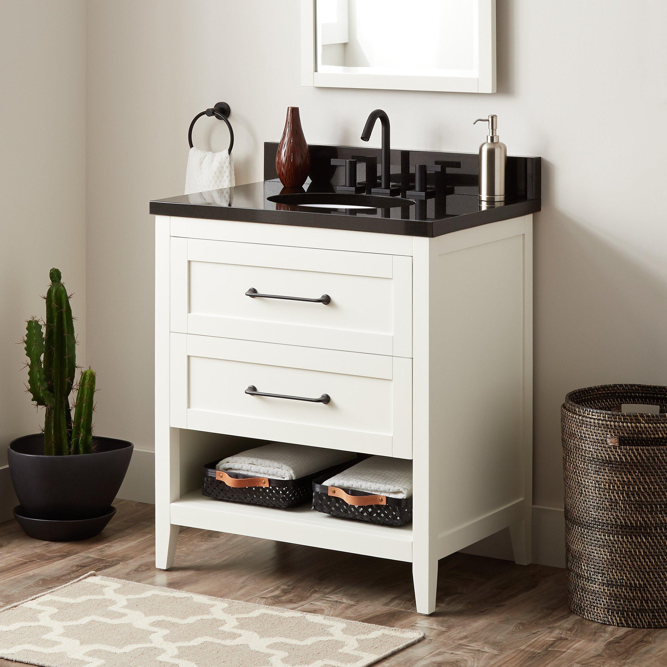 30" Burfield Vanity for Undermount Sink - White | Signature Hardware