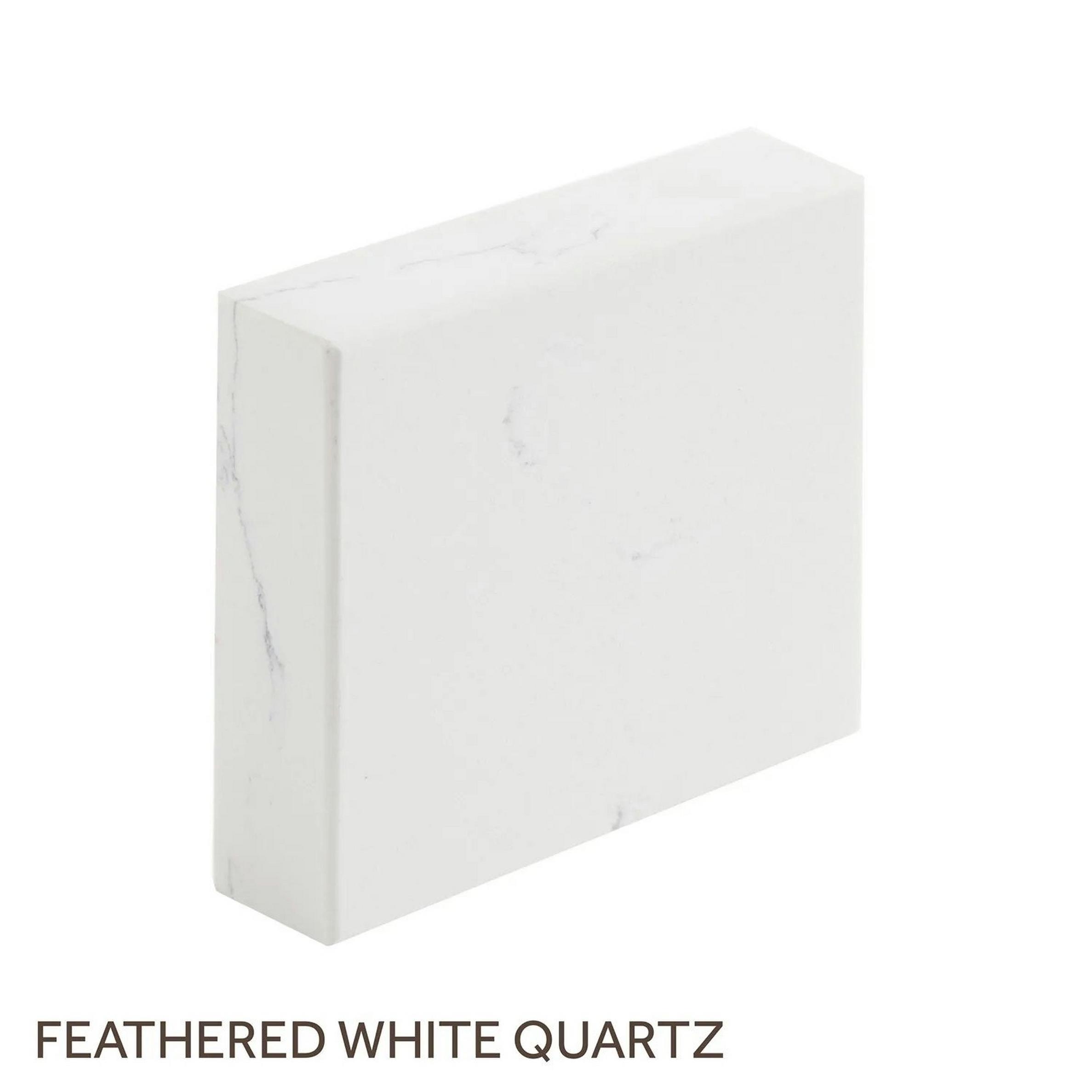 Stone Vanity Top Sample - Feathered White Quartz | Signature Hardware