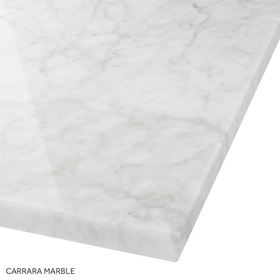 73" x 22" 3cm Quartz Vanity Top for Rectangular Undermount Sinks ...