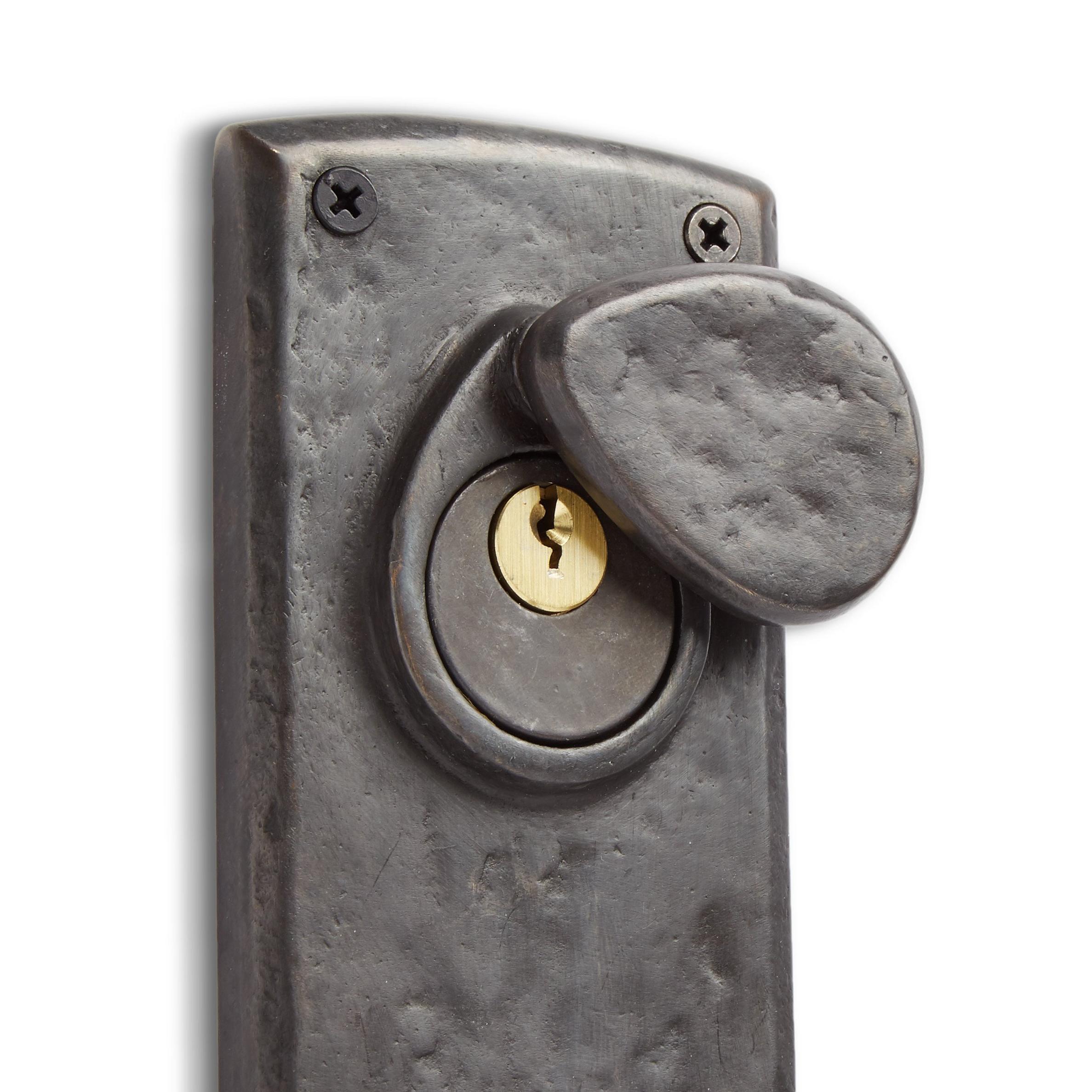 Ellis Solid Bronze Entrance Door Set with Round Knob | Signature Hardware