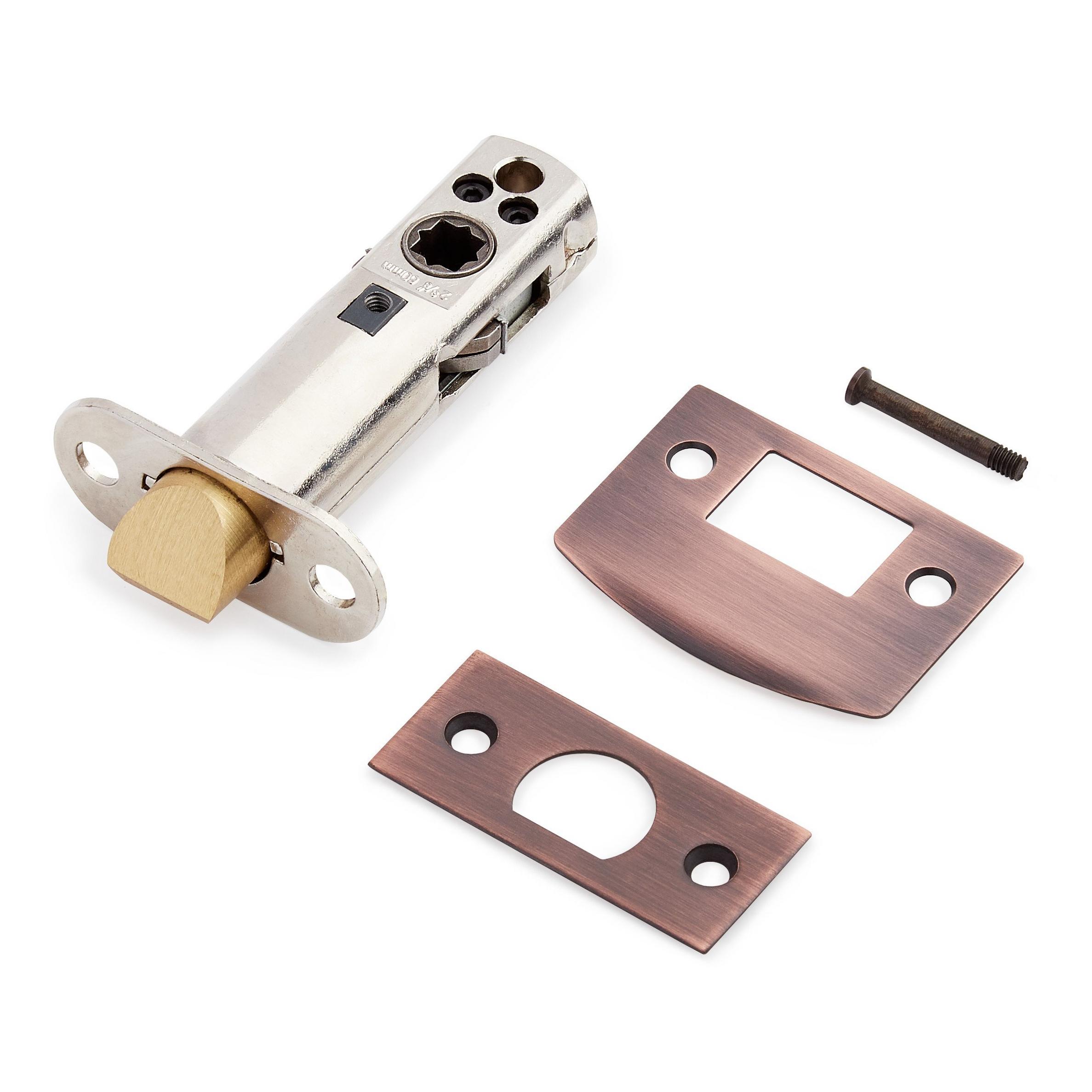 Matteen Solid Brass Interior Door Set - Lever Handle - Privacy - Right ...