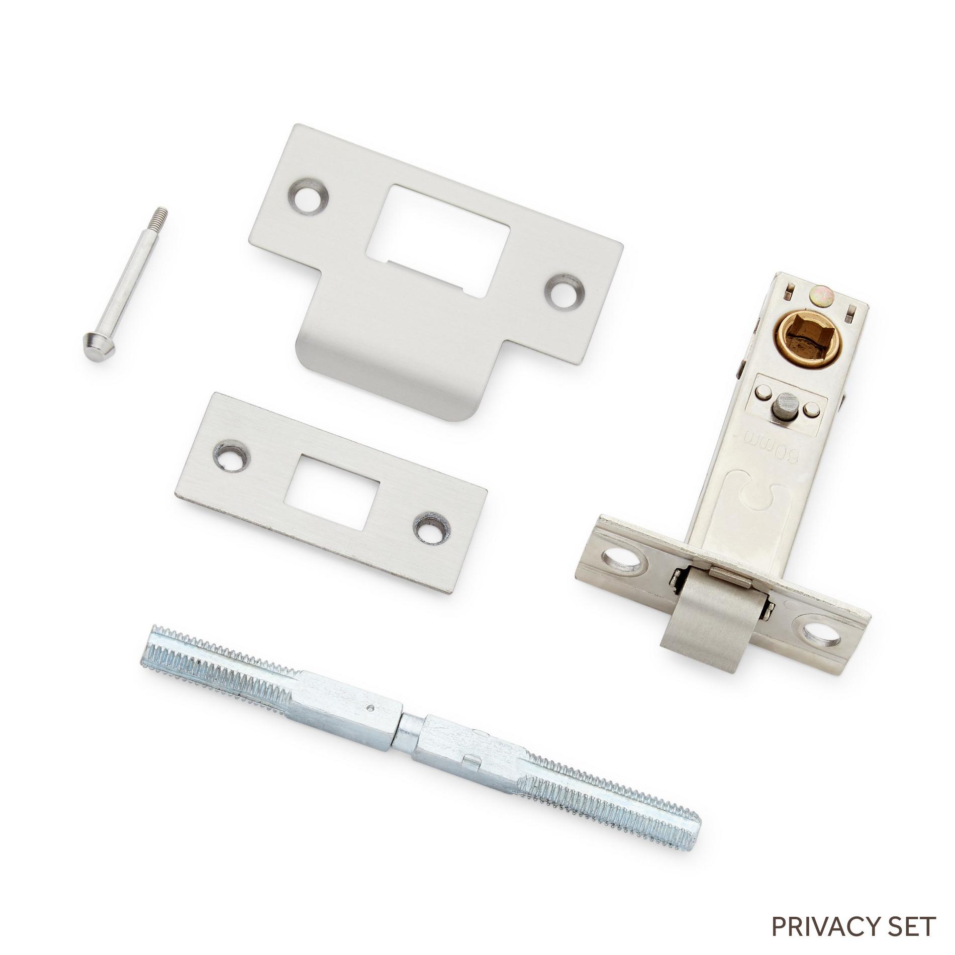 Satcher Brass Privacy Interior Door Set - Lever Handle - Left Hand ...