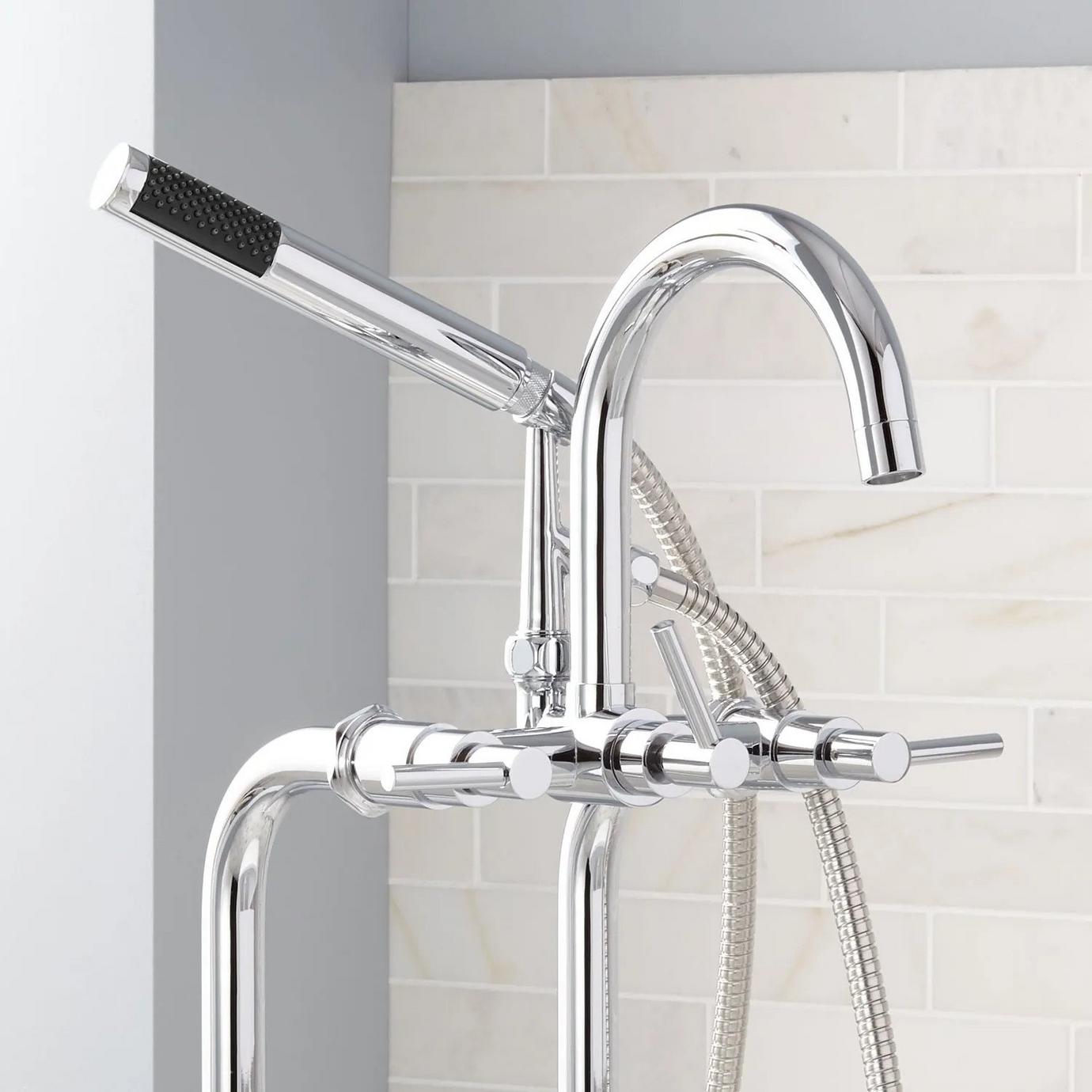 Floor Mount Freestanding Tub Faucets | Signature Hardware | Signature ...