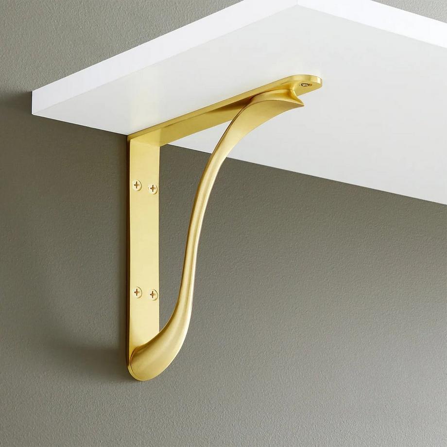Ande Solid Brass Shelf Bracket | Signature Hardware