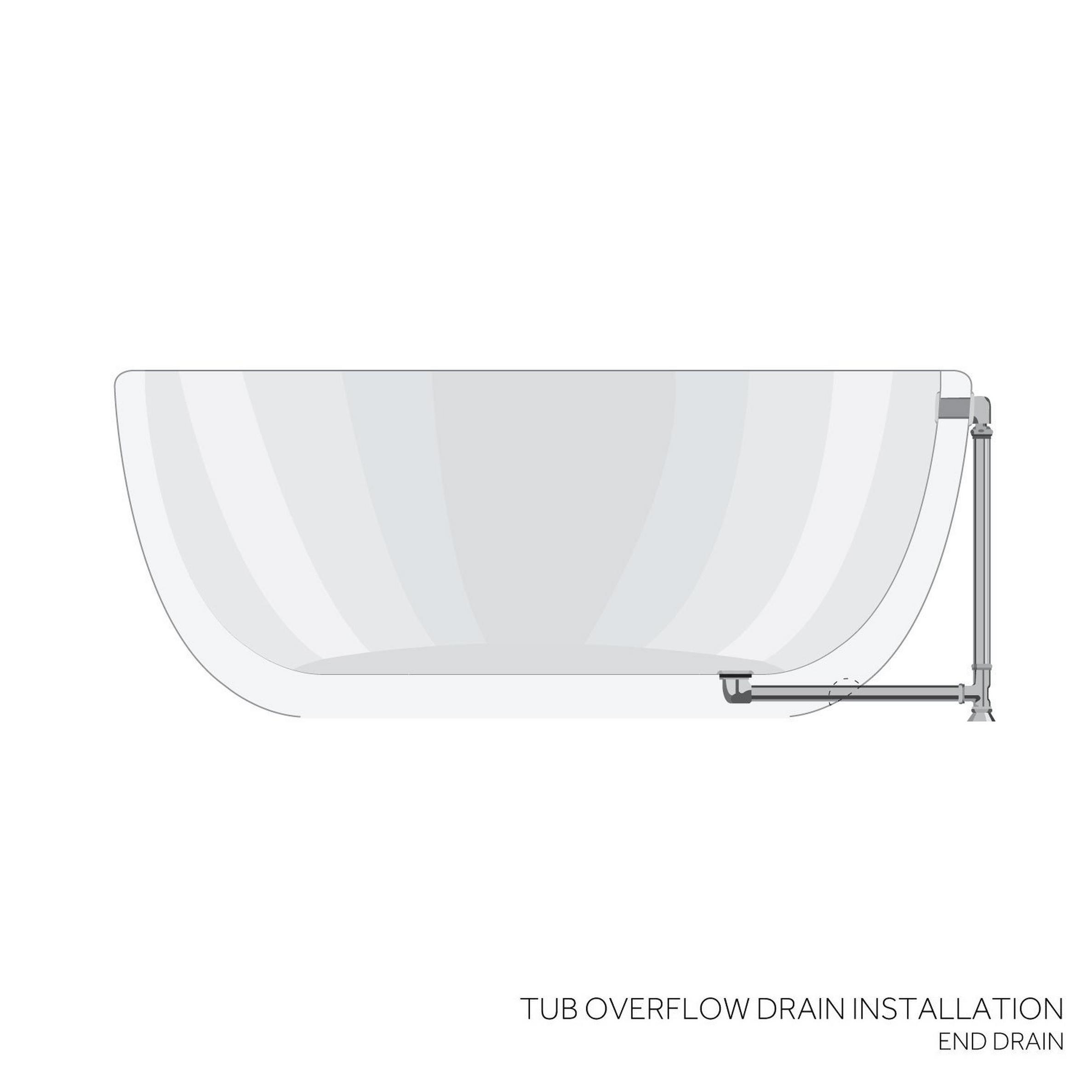 66" Goodwin Clawfoot Tub - White Feet / No Tap Holes/ Rolled Rim ...